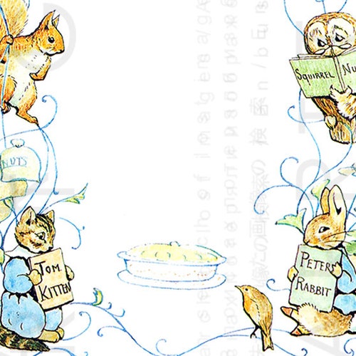 Digital Printable Papers PETER RABBIT Beatrix Potter - Etsy