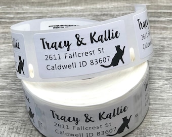 Cat address labels | Etsy