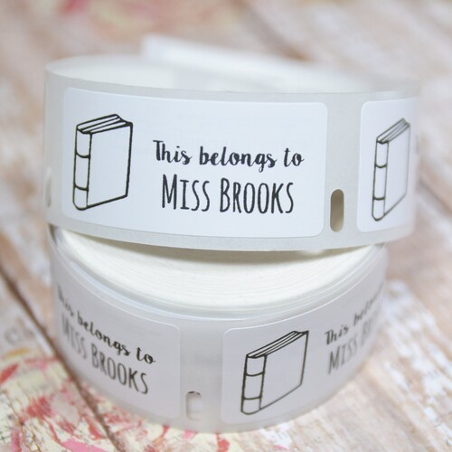 Book Stickers This Belongs to Labels Roll of Teacher Labels - Etsy