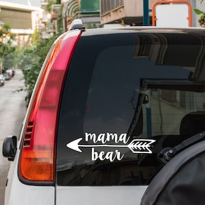 Mama Bear Car Decal • Car Window Decal • Free Shipping Laptop Tumbler ...