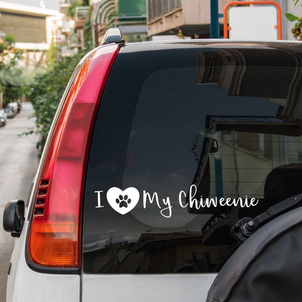 Chiweenie Decal - Etsy