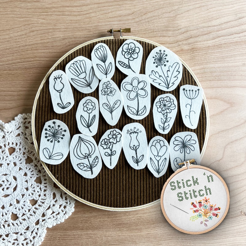 Stick and Sew Embroidery Designs - Etsy