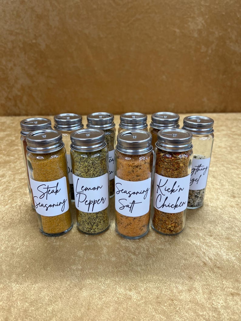 Custom Spice Jar Labels, Modern Kitchen Stickers, Set of 20 - Etsy