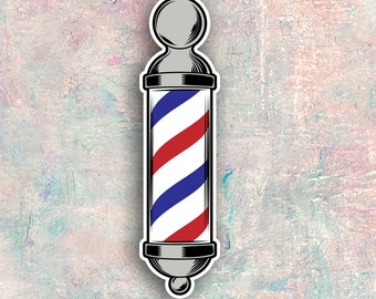 Barber Pole Sticker - Etsy