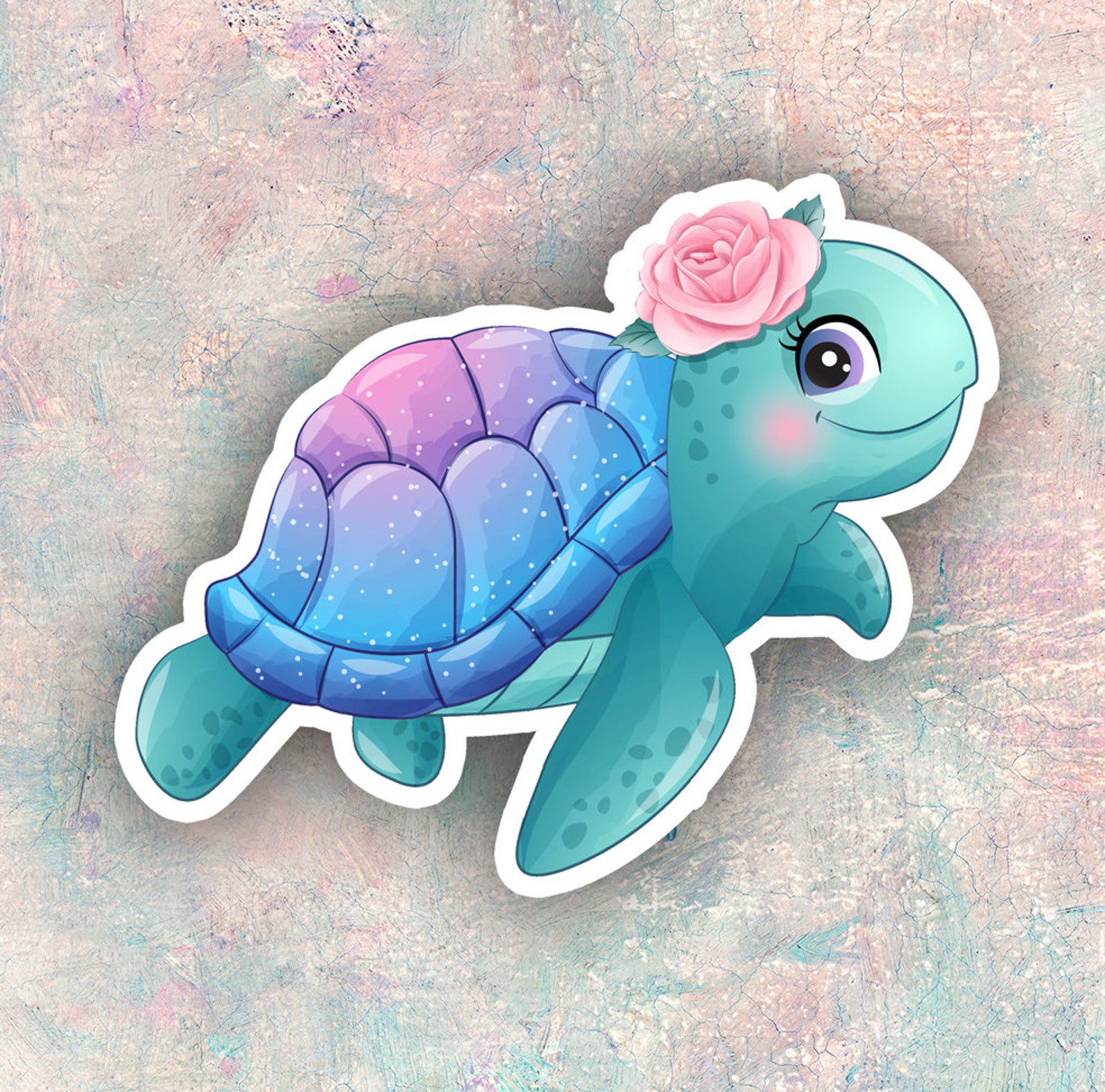 Cute Sea Turtle Sticker Free Shipping Stickers Scrapbooking Custom ...