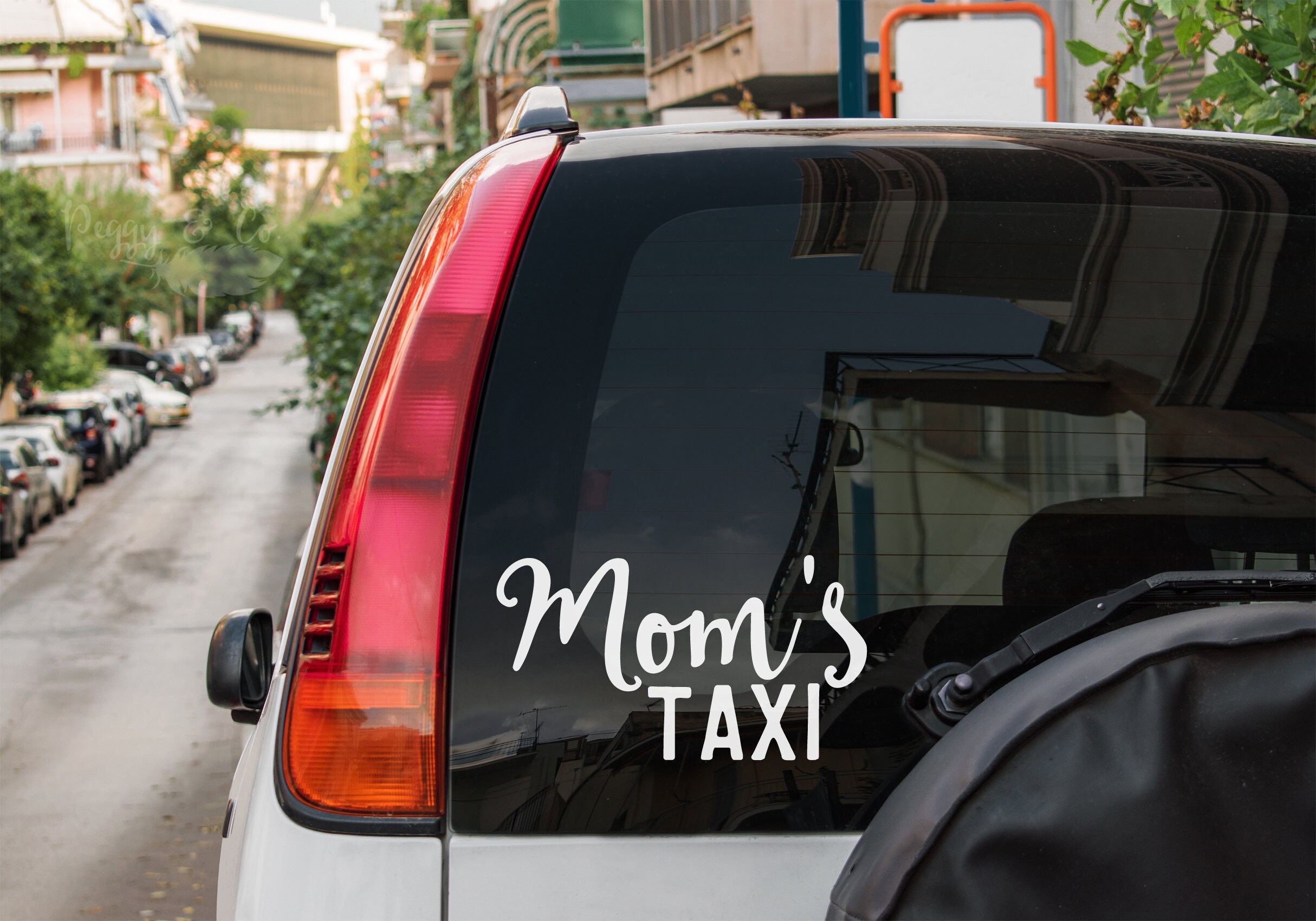 Mom's Taxi Vinyl Decal • Car Window Sticker - Etsy