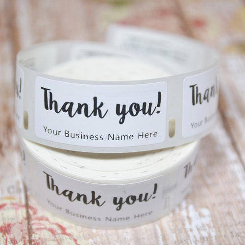 Custom Thank You Labels 1 Personalized Business Logo - Etsy