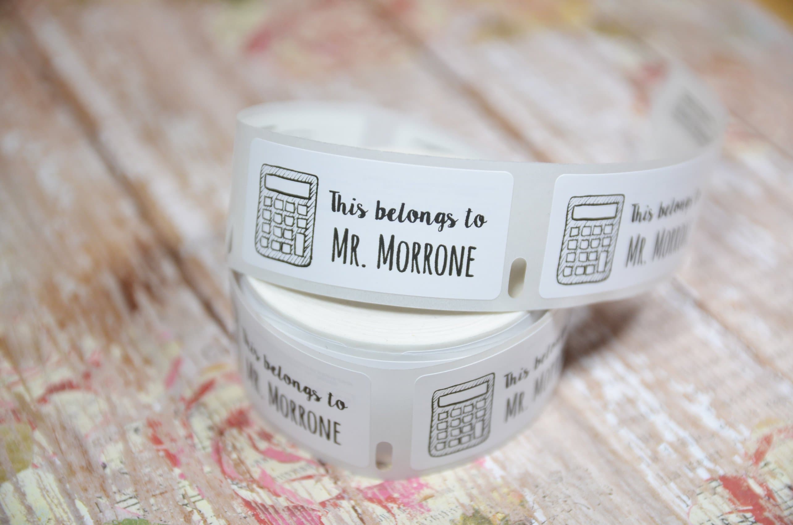 Calculator This Belongs to Labels Roll Teacher Labels - Etsy