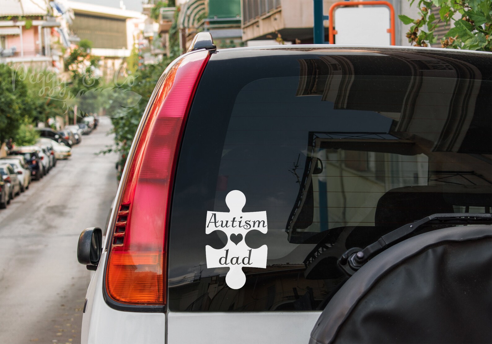 Autism Dad Sticker Autism Dad Car Decal Car Window Decal - Etsy