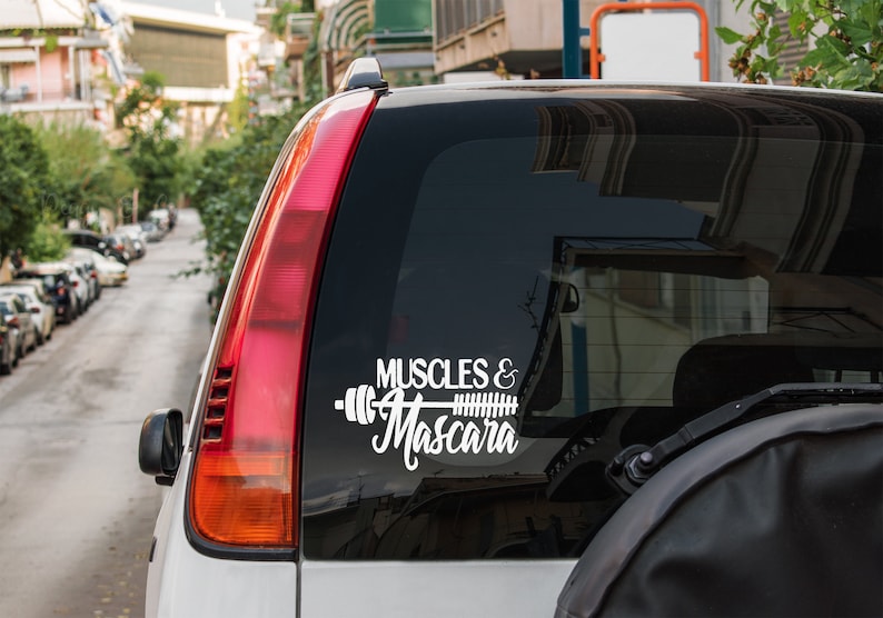 Muscles & Mascara car decal car window decal free shipping | Etsy