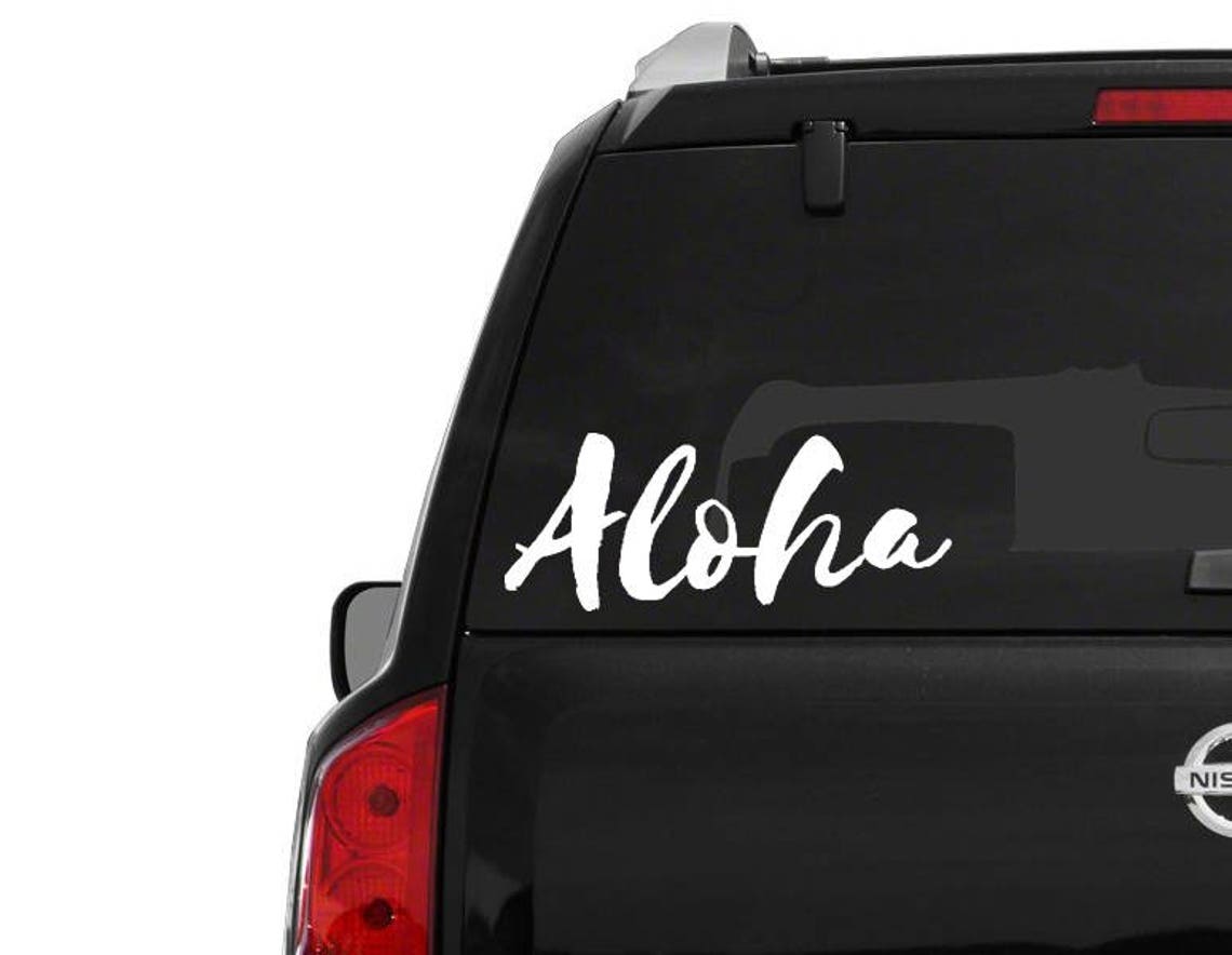 Aloha Decal Car Window Decal Free Shipping Any Size | Etsy