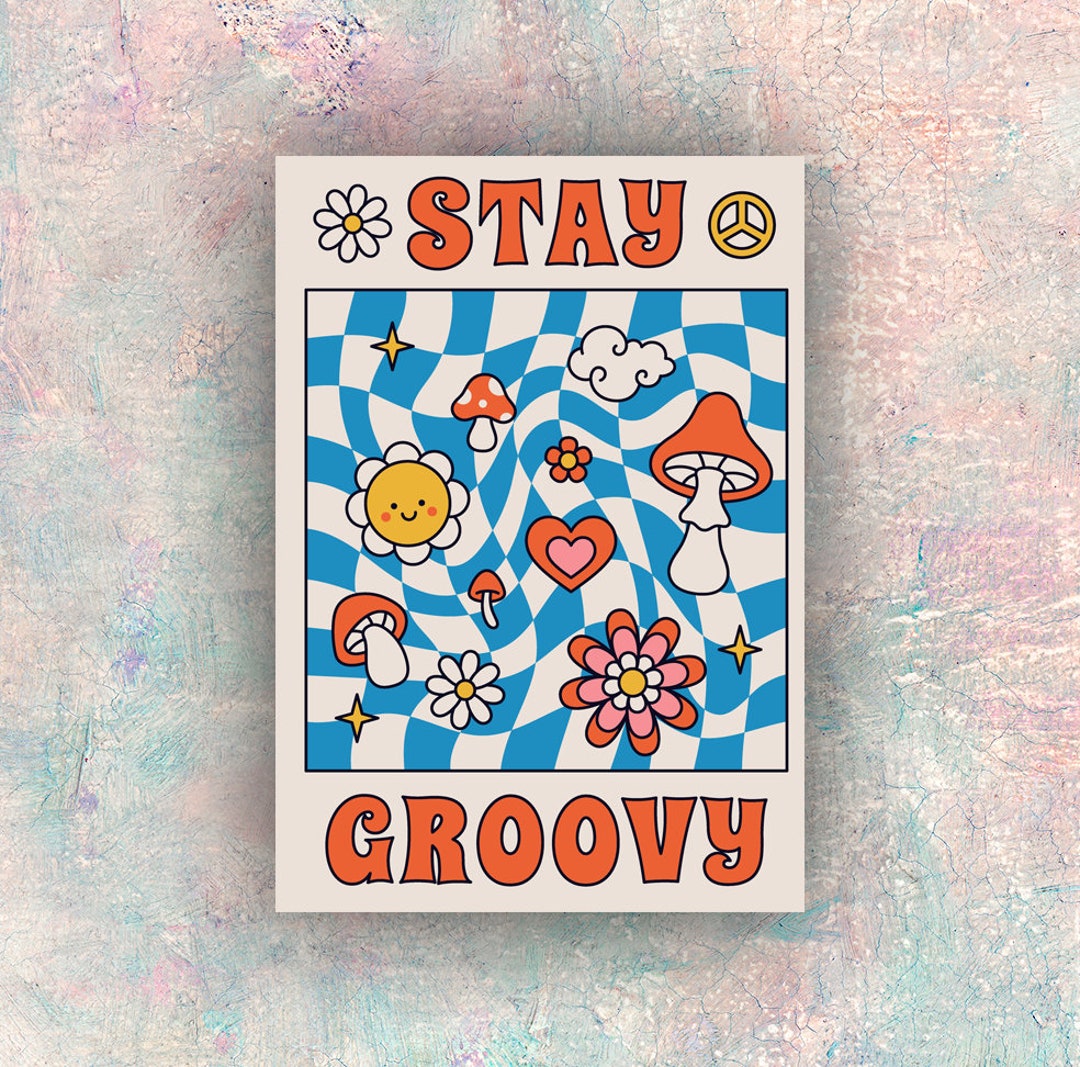 Stay Groovy Tumbler Sticker Free Shipping Stickers Scrapbooking Custom ...