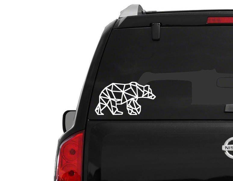 Pegatina de oso geométrico calcomanía de la ventana del | Etsy