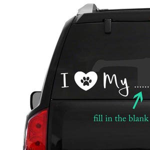 I Love My Devon Rex Sticker • Devon Rex Car Decal • Car Window Decal ...