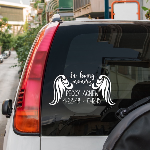 In Loving Memory Car Decal - Etsy