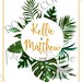 Monstera Wine Bottle Label, Engagement Party Label, Wedding Custom Wine ...