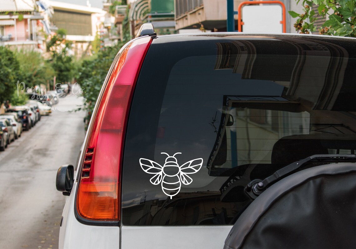 Honey Bee Car Decal • Car Window Vinyl Sticker - Etsy