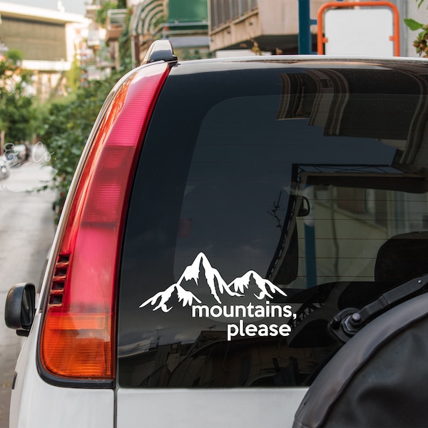 Mountain Car Decal - Etsy