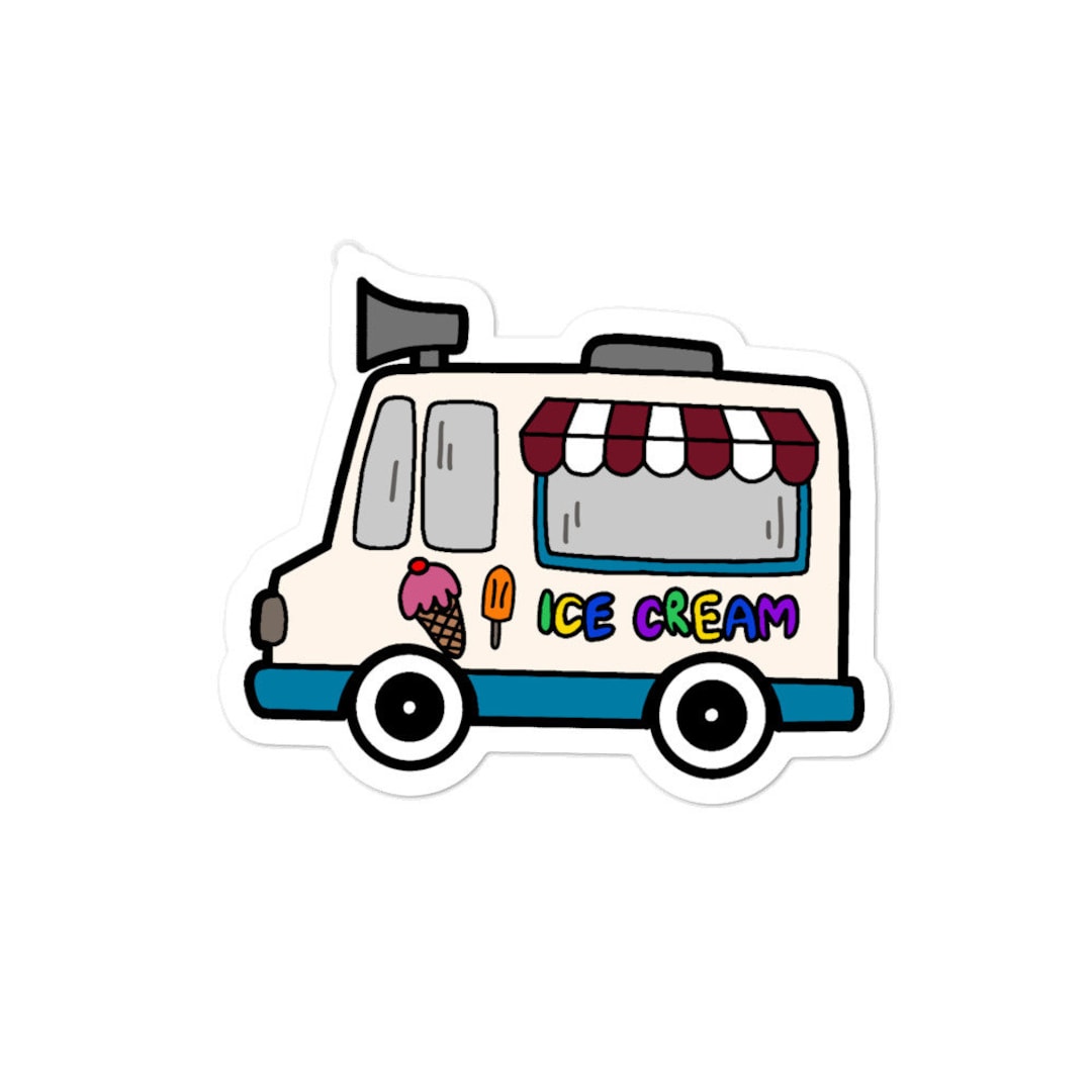 Sticker Ice Cream Truck Bubble-free Stickers Free Shipping Tumbler ...