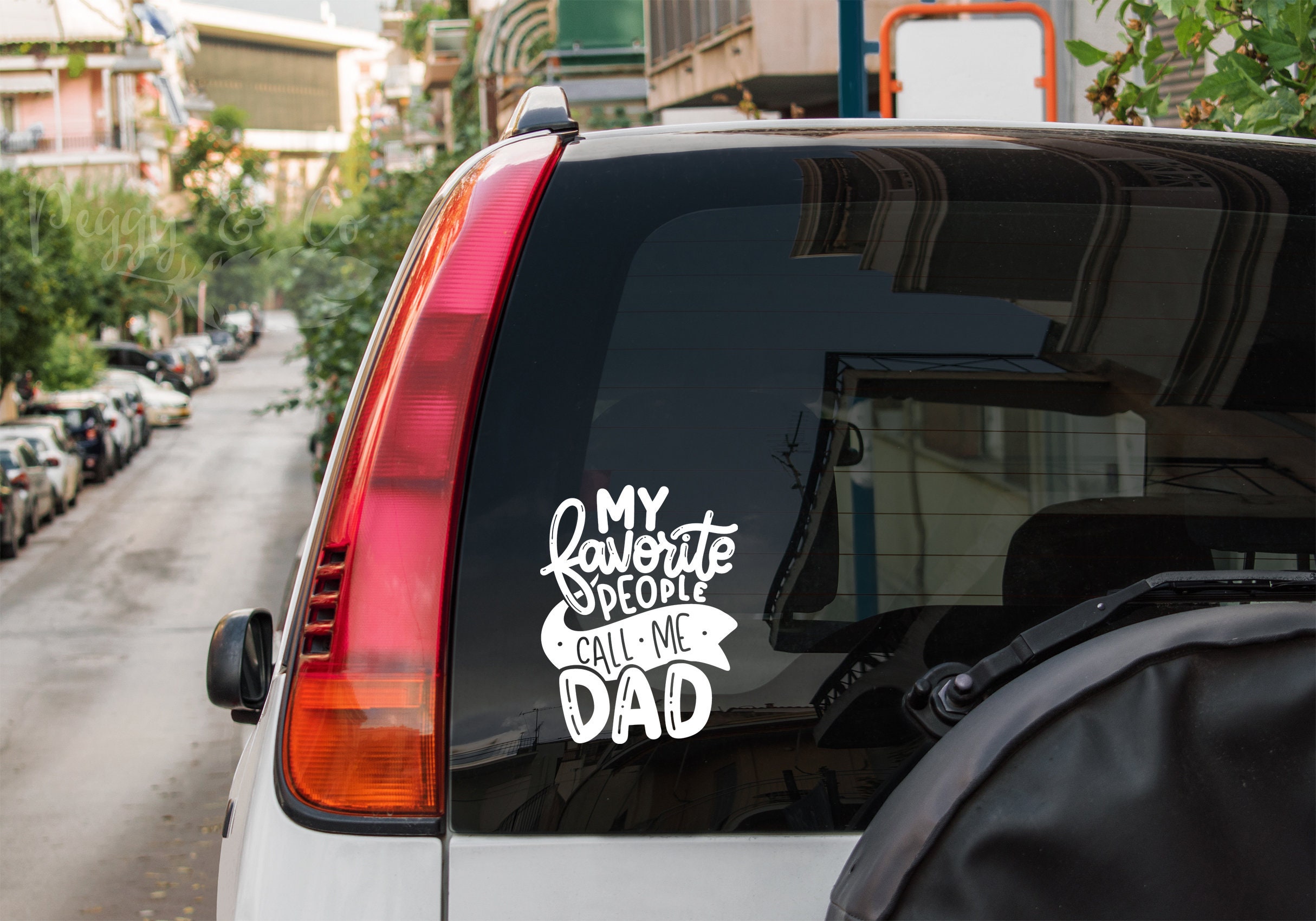 My favorite people call me dad car decal car window decal | Etsy