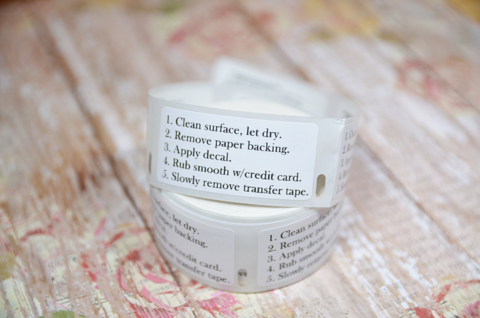 Decal Instruction Stickers Roll 1 Custom Decal - Etsy