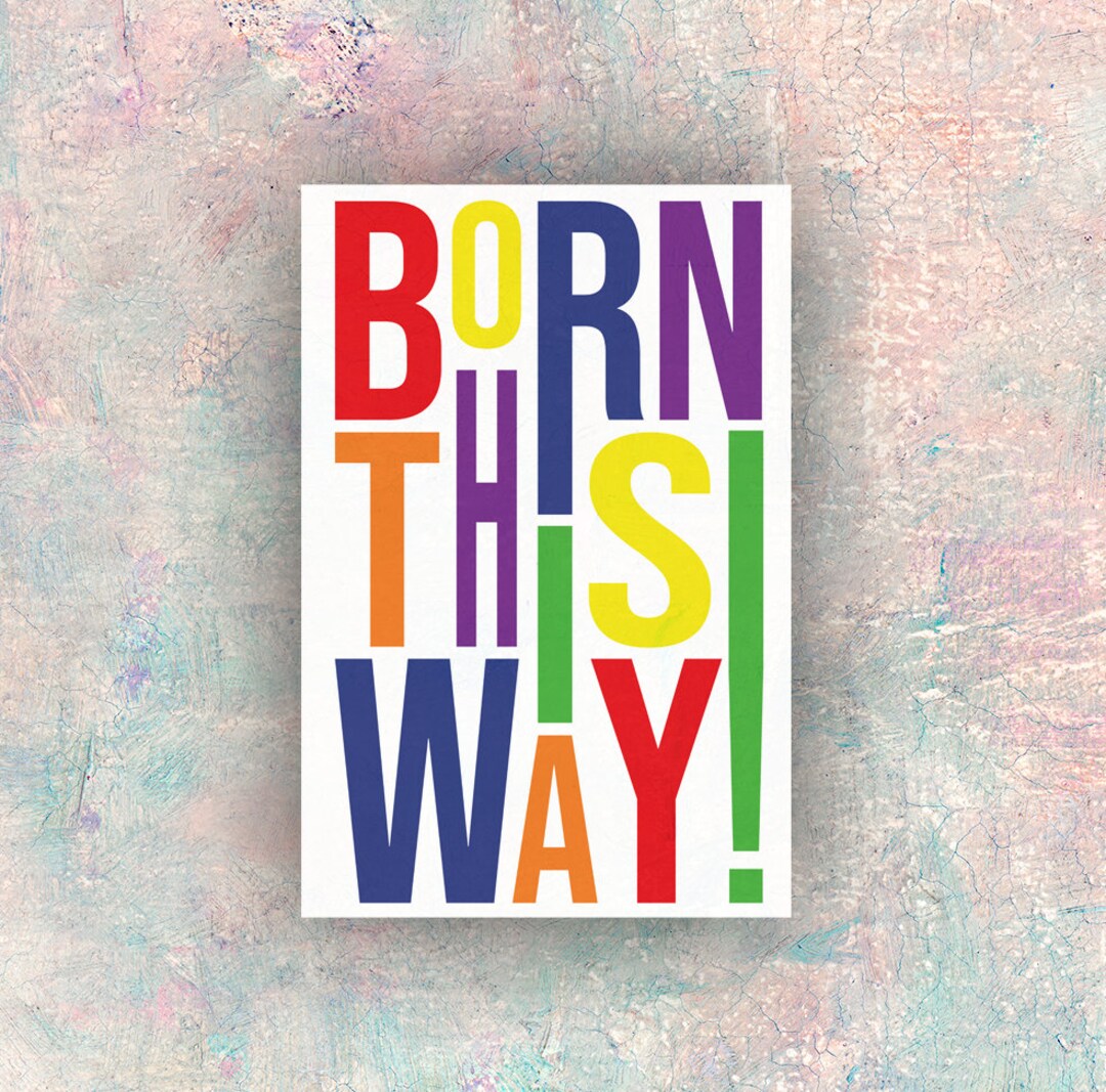 Born This Way PRIDE Sticker Free Shipping Stickers Scrapbooking Custom ...