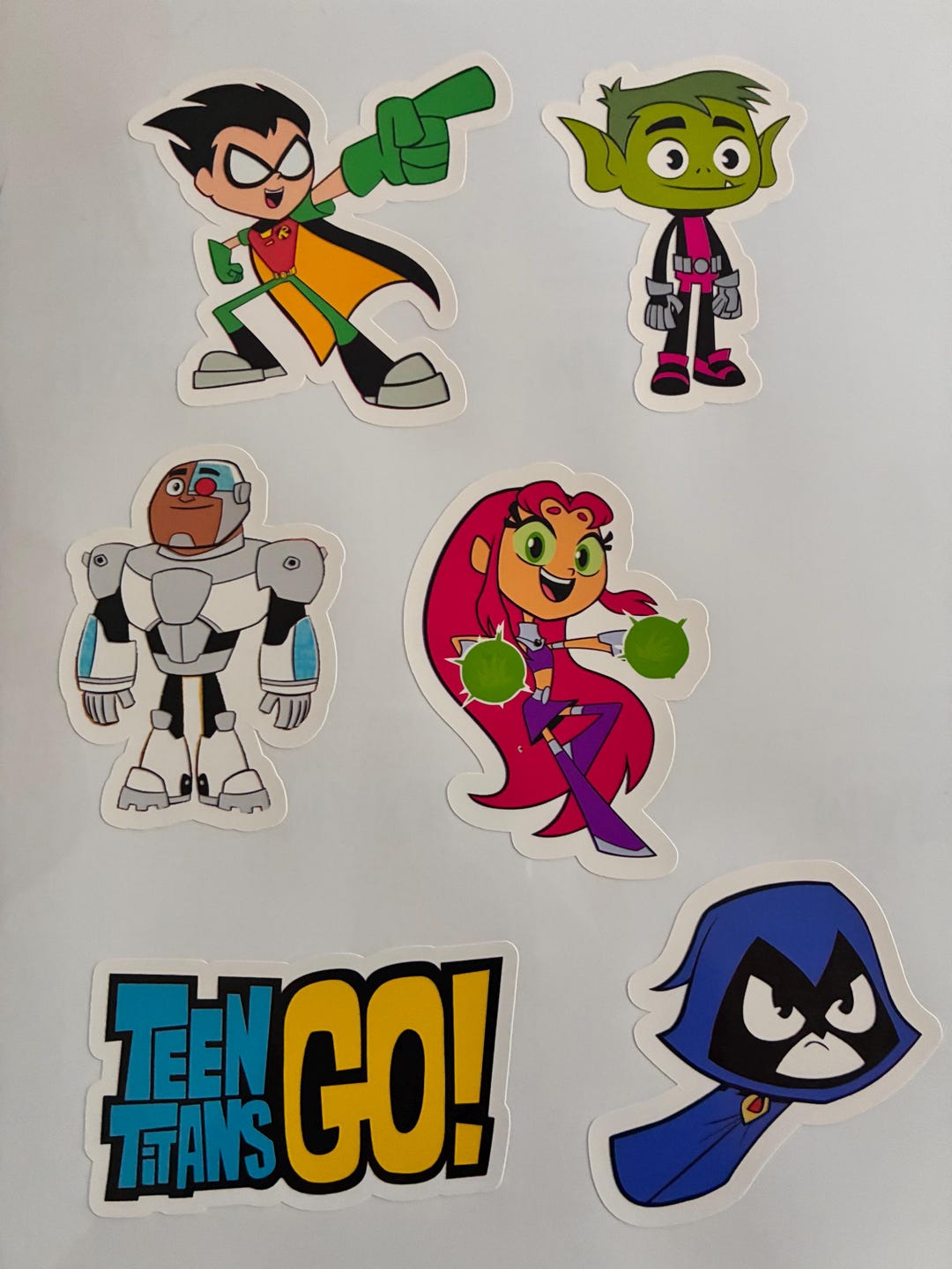 Die Cut Stickers Teen Titans 6 Individual Stickers-glossy Finish- 8.5 X ...