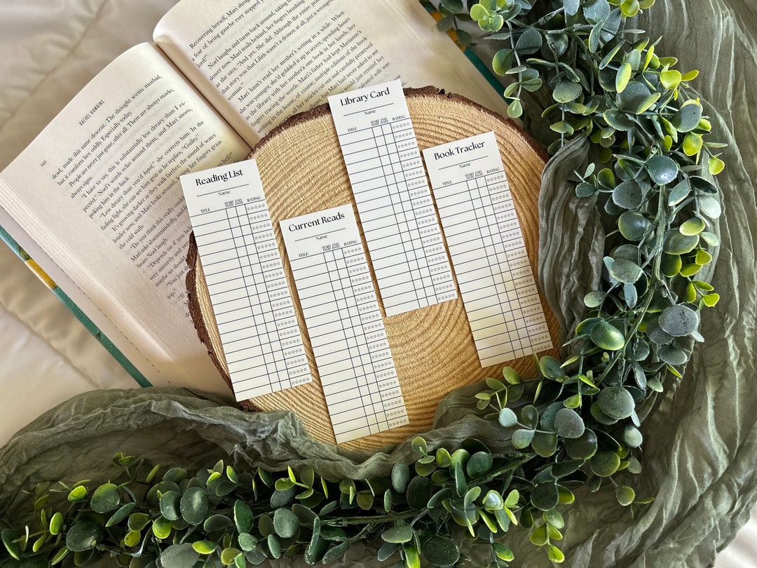 Library Card Bookmark Collection | Reading List | Book Tracker ...