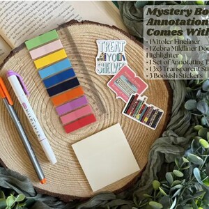 Book Annotation Kit Mystery Grab Bag Annotating Tabs, Highlighter, Pen ...