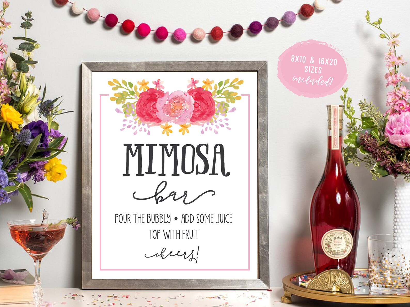 Mimosa Bar Package: Mimosa Bar Sign, Mimosa Bar Tags, Mimosa Bar Decor ...