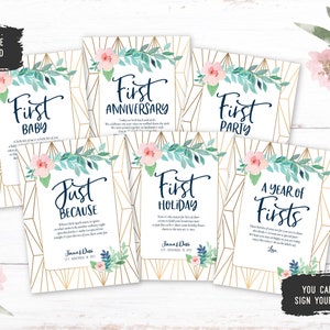 A Year of Firsts Wine Gift Basket Tags Wine Labels - Etsy