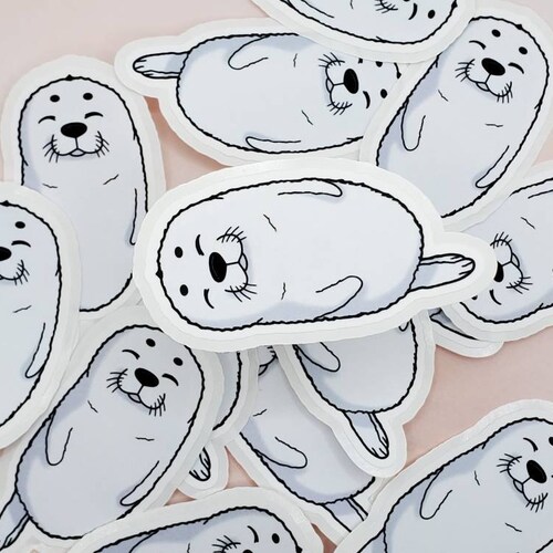 Cute Seal Sticker Baby Seal Sticker Water-resistant | Etsy