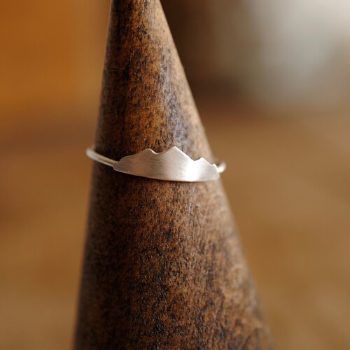 Mountain Ring Sterling Silver Mountain Range Carved in - Etsy