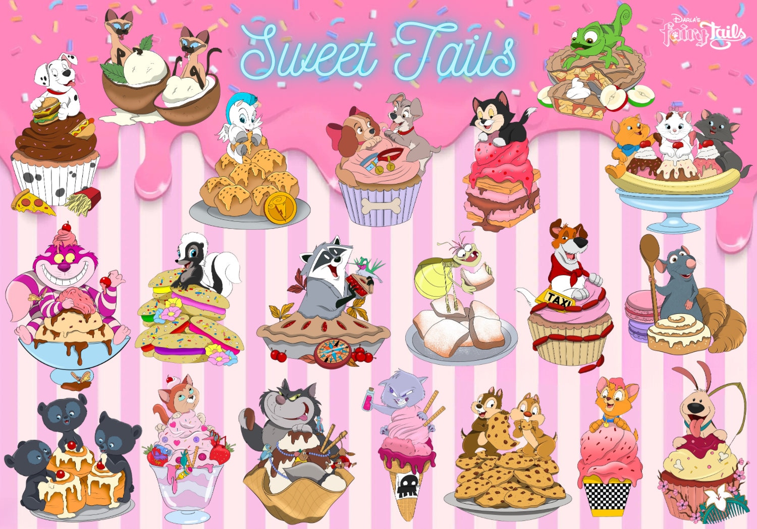 Sweet Tails Shop Dinah Alice in Wonderland Disney Fantasy Pin - Etsy
