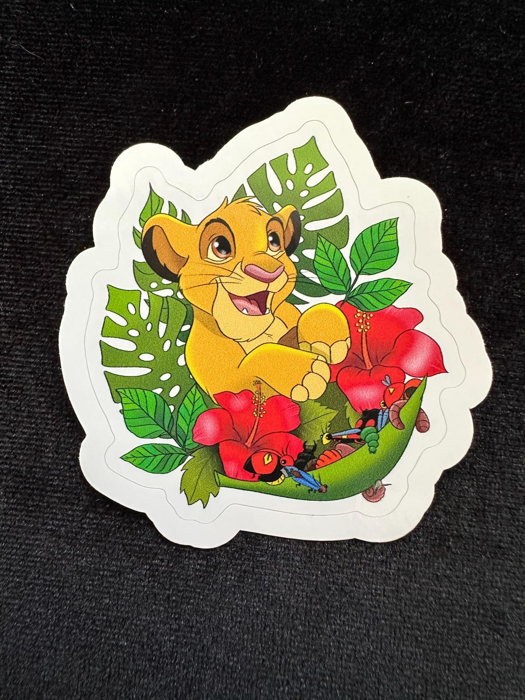 Lion King Simba Floral Sticker - Etsy
