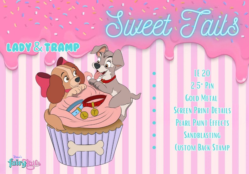 Sweet Tails Shop Lady and the Tramp Disney Fantasy Pin - Etsy