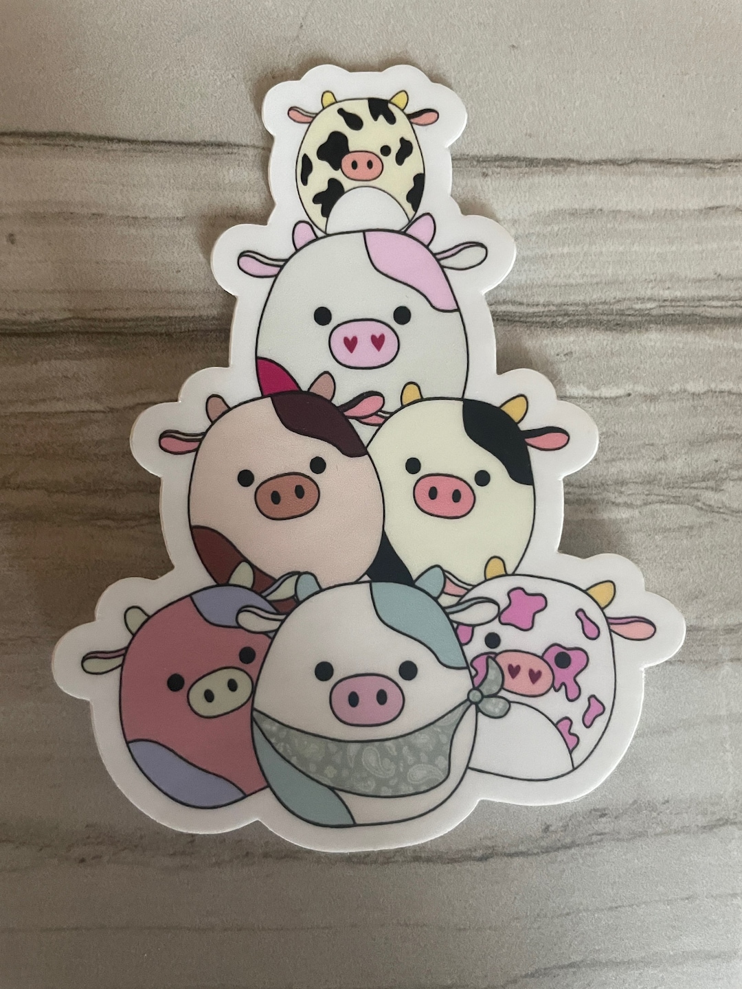 Squish Cow Bundle Sticker - Etsy