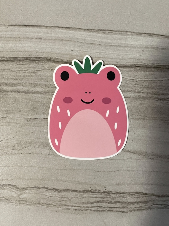 Strawberry Frog Sticker - Etsy