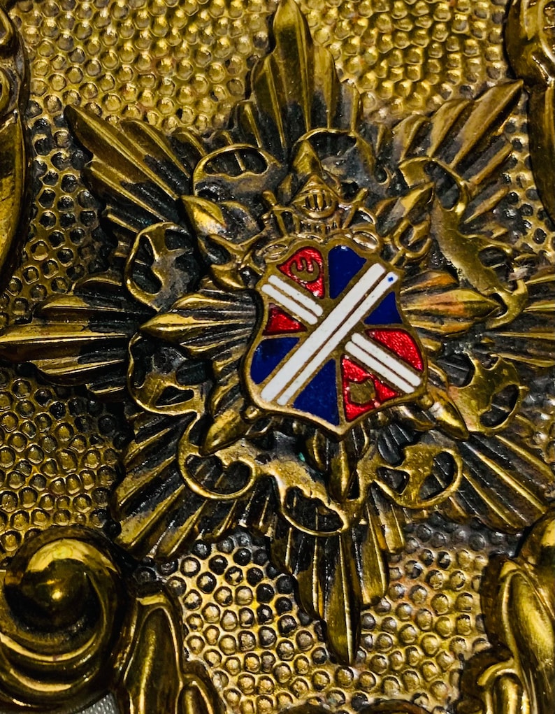 Rare Antique Heraldic Family Crest Brooch/pin, Circa Early 1940-1950's ...