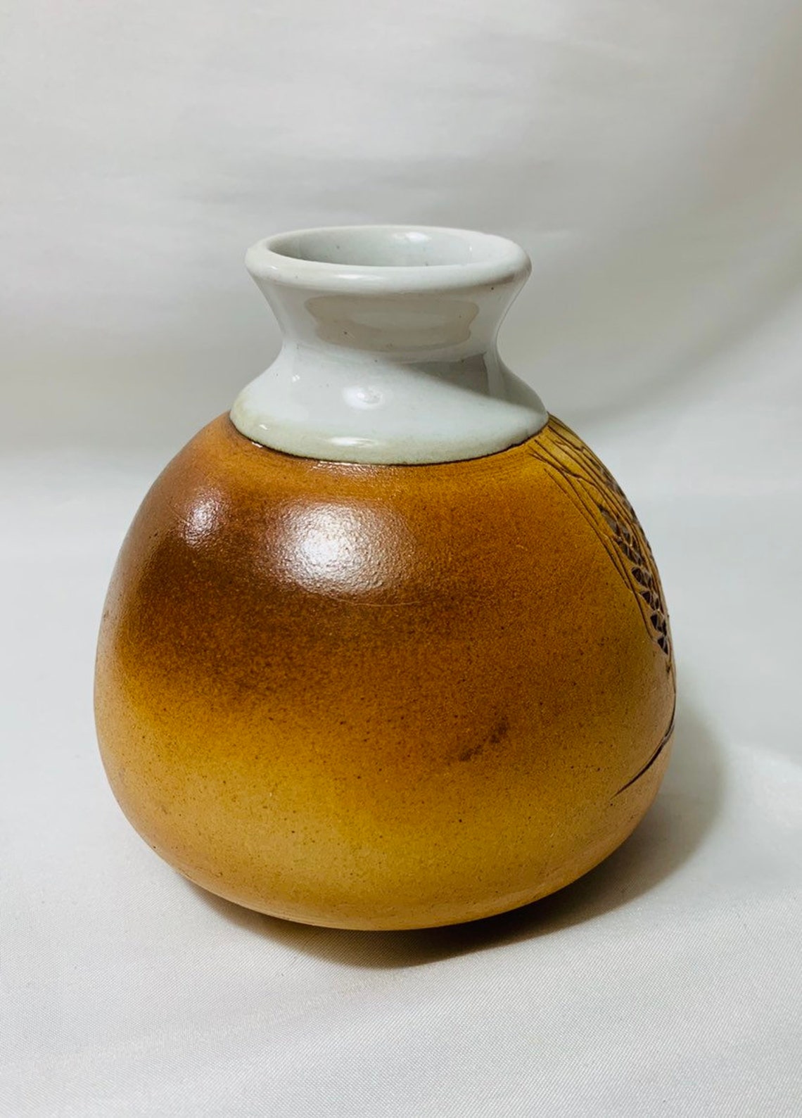 Homestead Pottery Wheat-leaf Wheat Grass Ceramic Jug. NOTE: Please Read ...