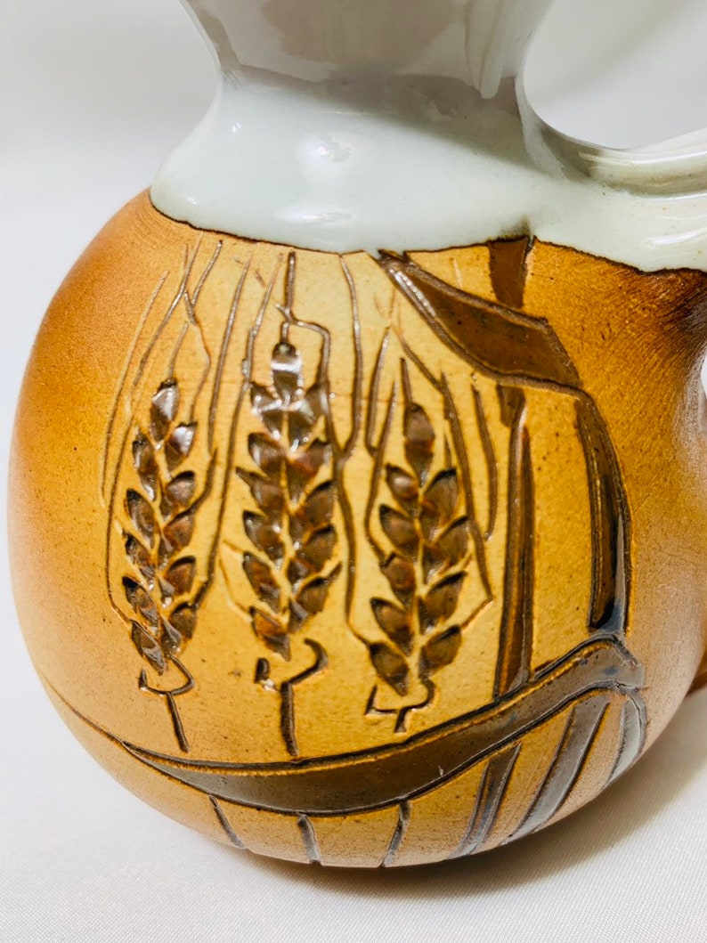 Homestead Pottery Wheat-leaf Wheat Grass Ceramic Jug. NOTE: - Etsy