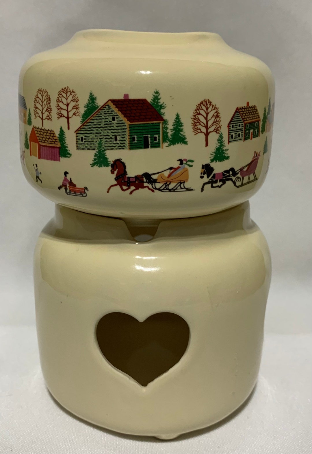 Rare Heartland-motif Aromatic Warmer, Unmarked. NOTE: Please Be Sure to ...