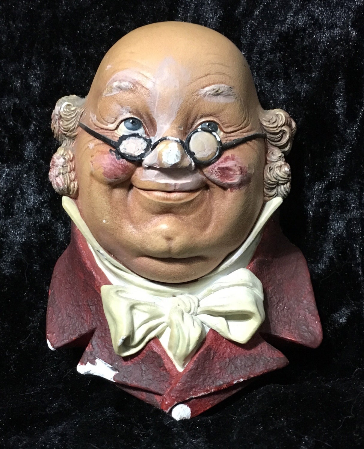 Mr. Pickwick Chalkware Head Wall Plaque Bossons England 1964. - Etsy