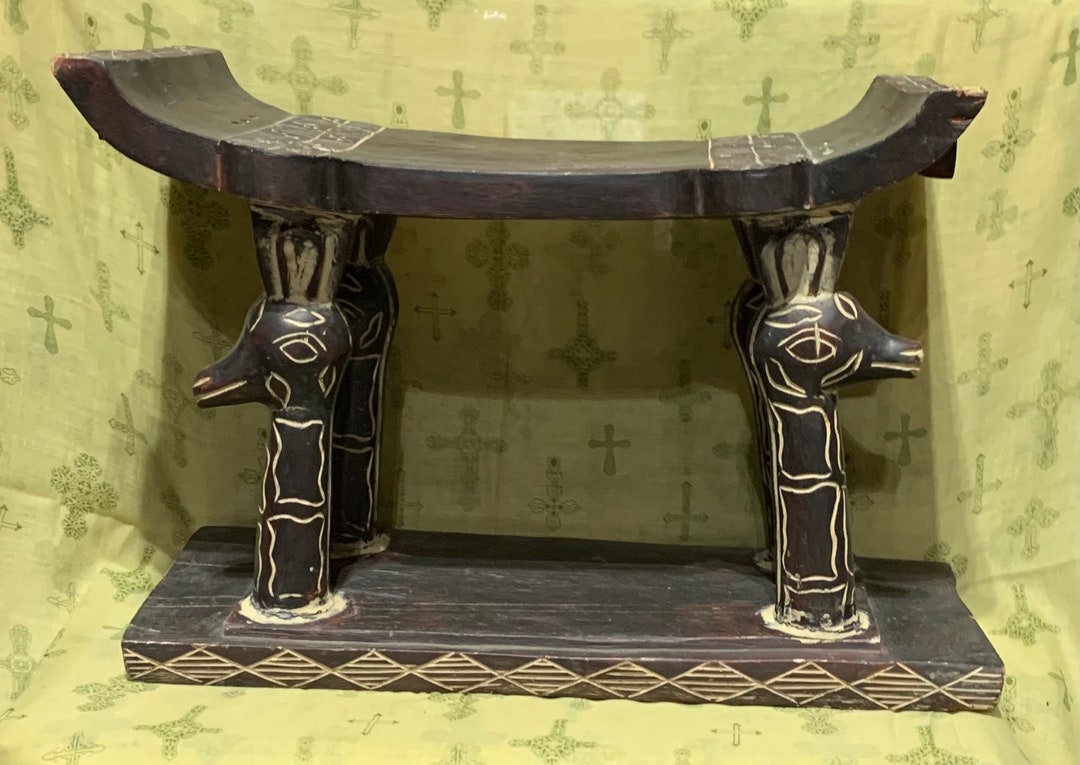 Ashanti Giraffe Stool, Made in Ghana, Circa Early 2000. NOTE: Please ...