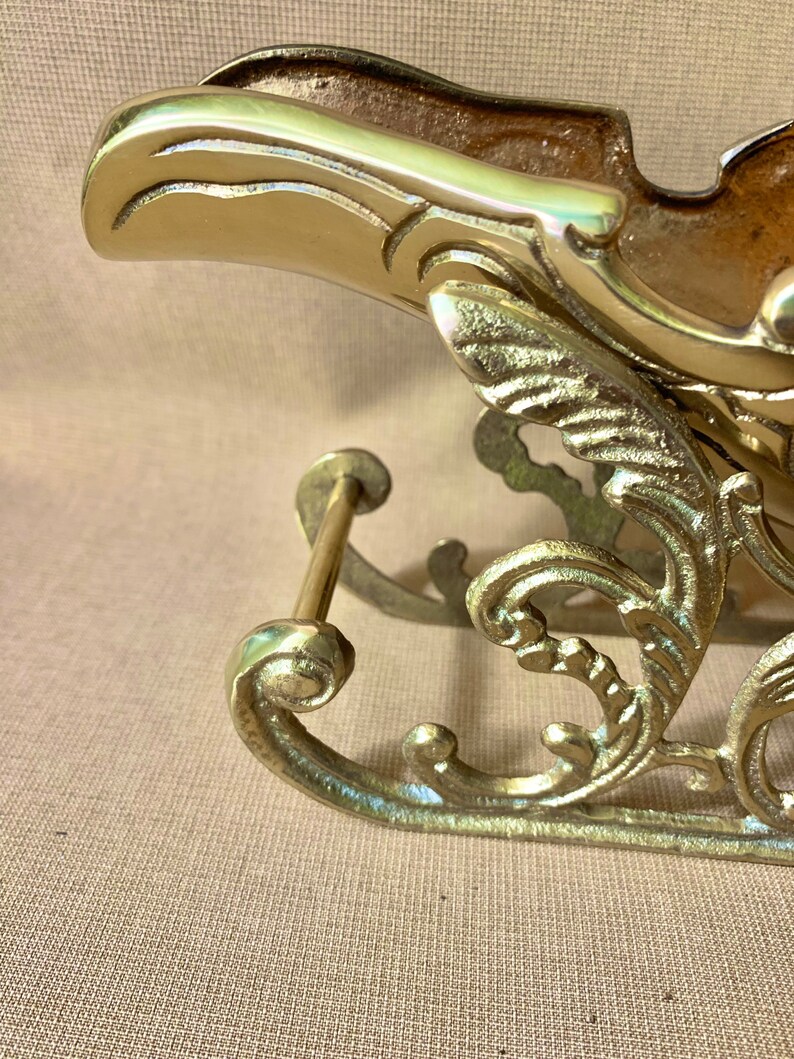 Solid Brass Sleigh & Reindeer. NOTE: Please Be Sure to Read - Etsy