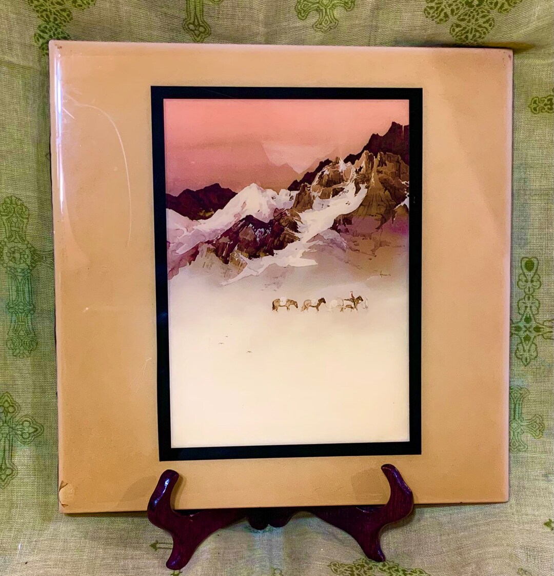 Winter's End, Michael Atkinson Wall Tile, Unsigned. NOTE: Please Read ...