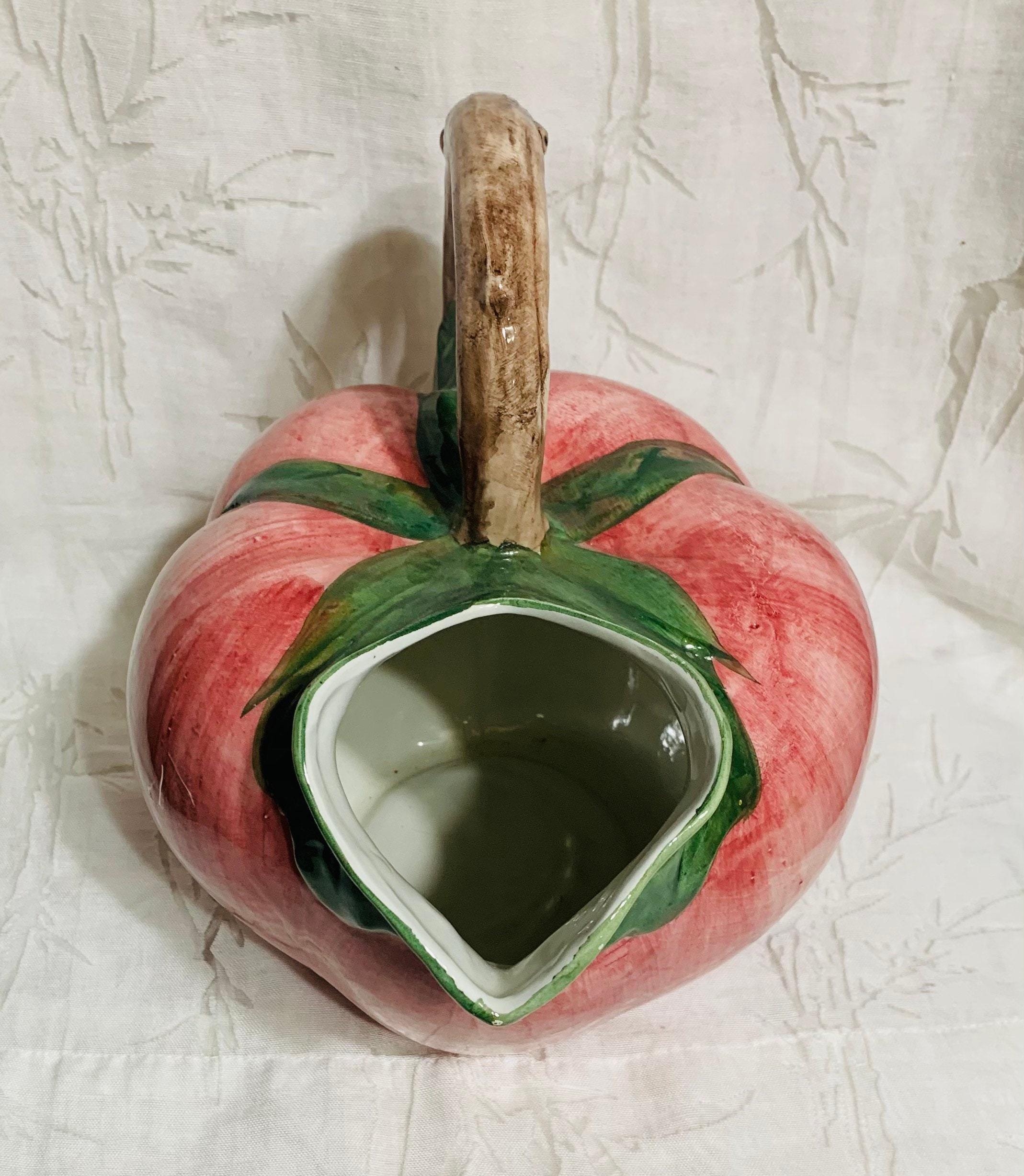 Ceramic Tomato Pitcher/vase, Bassano, Made in Italy. NOTE: Please Read ...