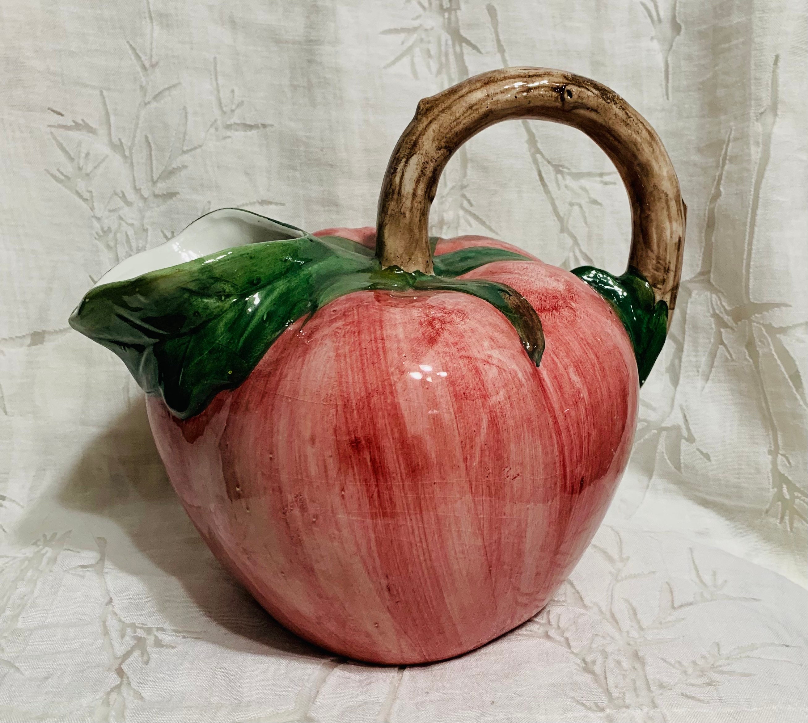 Ceramic Tomato Pitcher/vase, Bassano, Made in Italy. NOTE: Please Read ...