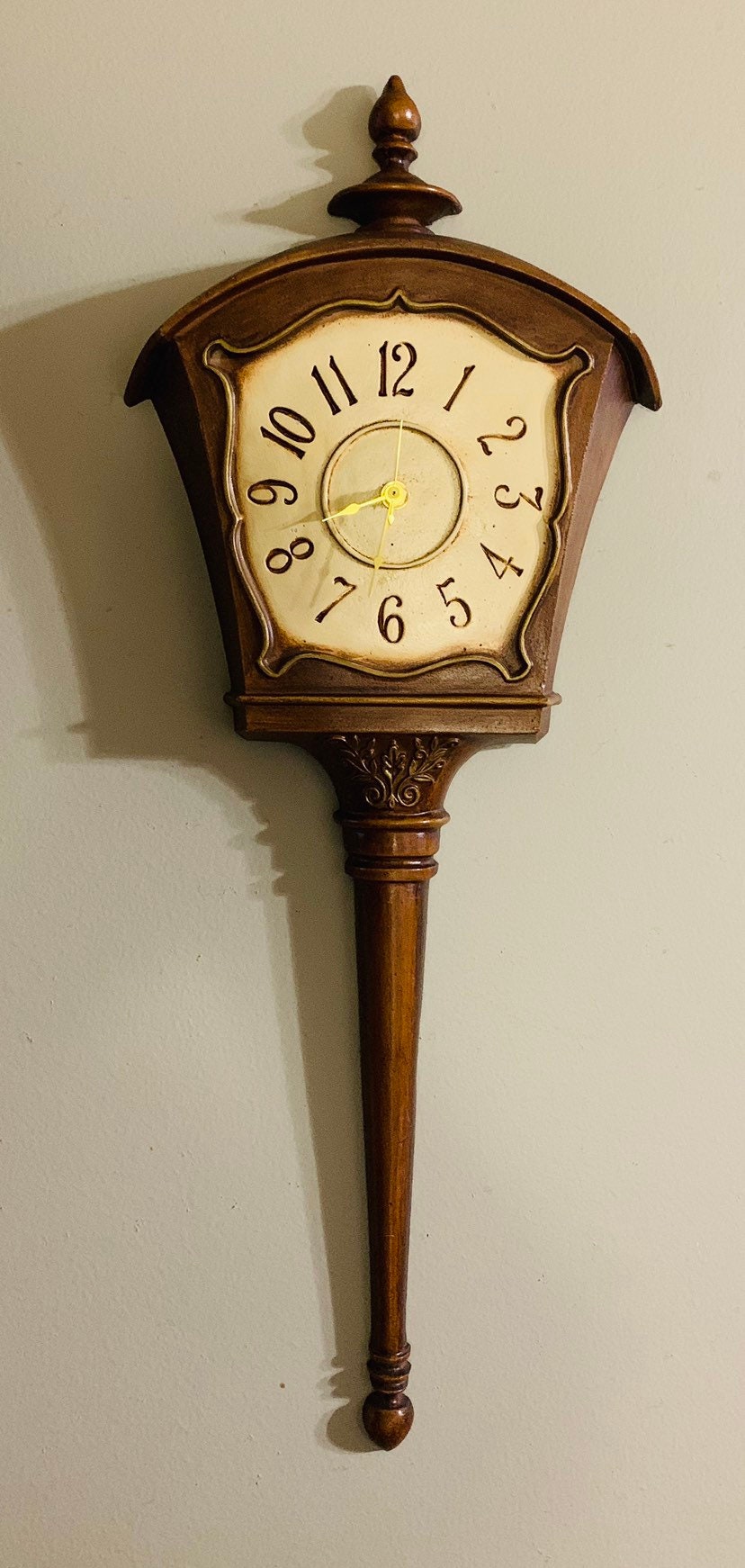 Rare Cast Metal Street Lamp-design Wall Clock, Sexton USA, 1970's. NOTE ...