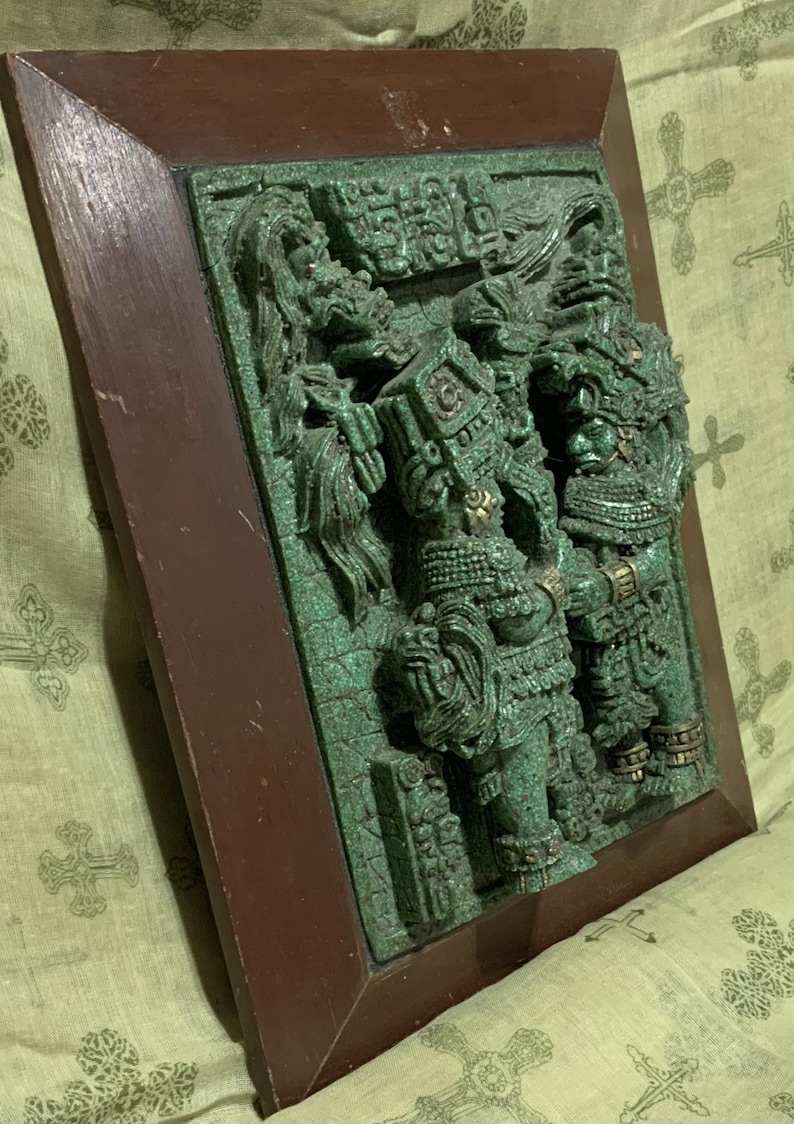 Mayan / Aztec 3D Wall Art Circa 1980's Mexico. NOTE: - Etsy